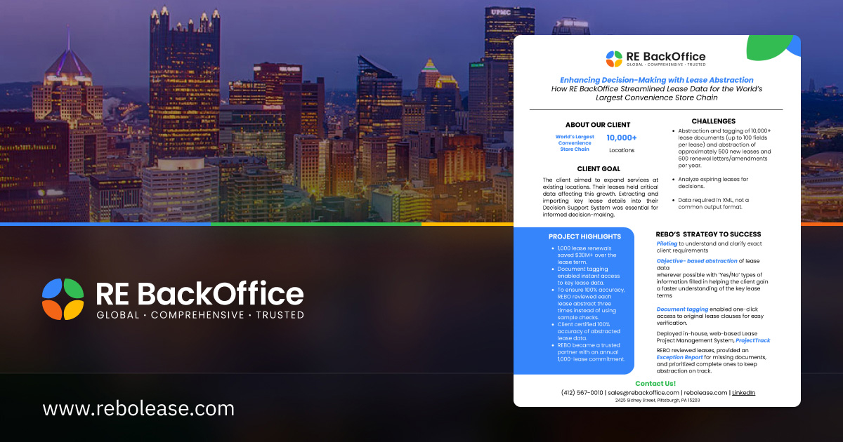 Lease Abstraction Case Study | Convenience Store | RE BackOffice
